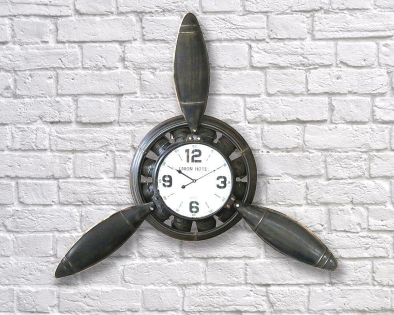 Industrial Propeller Clock – The Interiors Barn