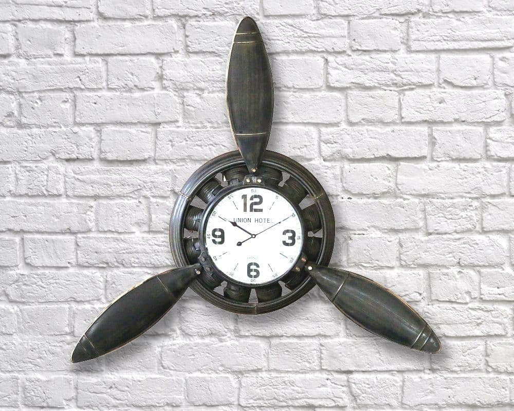 Industrial Propeller Clock – The Interiors Barn