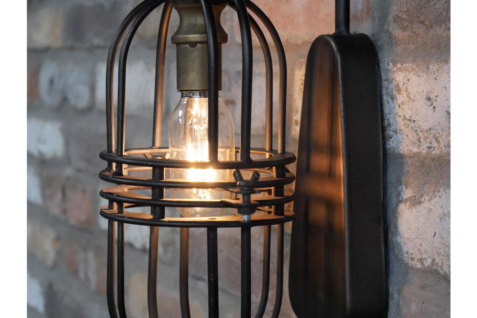 Battery Operated Caged Wall Light – The Interiors Barn