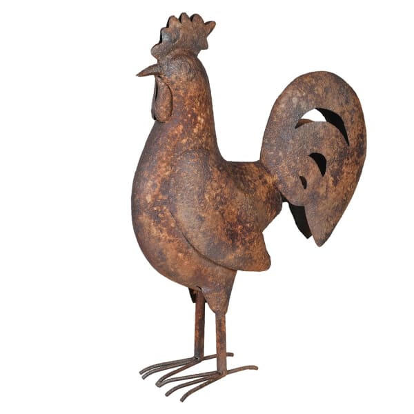 Rust Effect Metal Rooster – The Interiors Barn