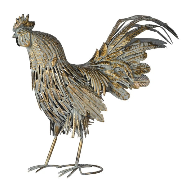 Striking Verdigris Cockerel – The Interiors Barn