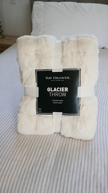 Glacier Carved Faux Rabbit Fur Throw – The Interiors Barn