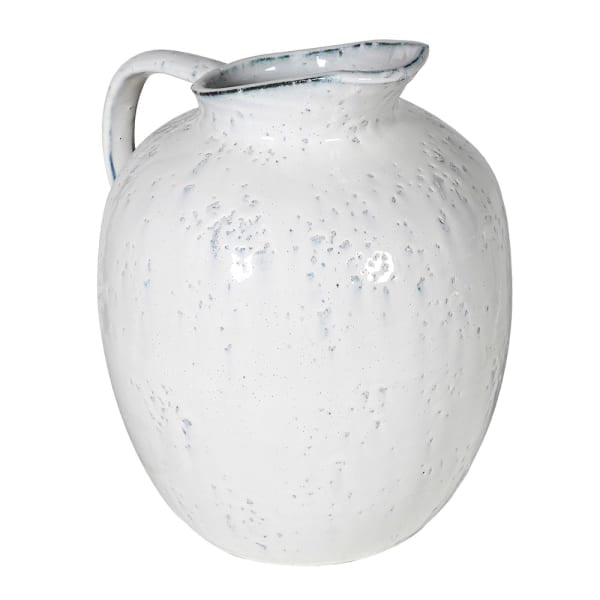 Large White Rustic Ceramic Jug – The Interiors Barn