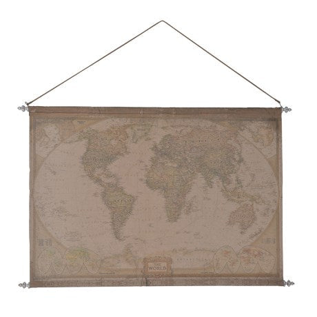 Fabric Hanging World Map - X-Large – The Interiors Barn