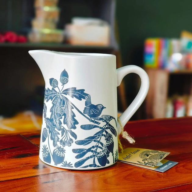 Kate Heiss Jug - Woodland Navy – The Interiors Barn