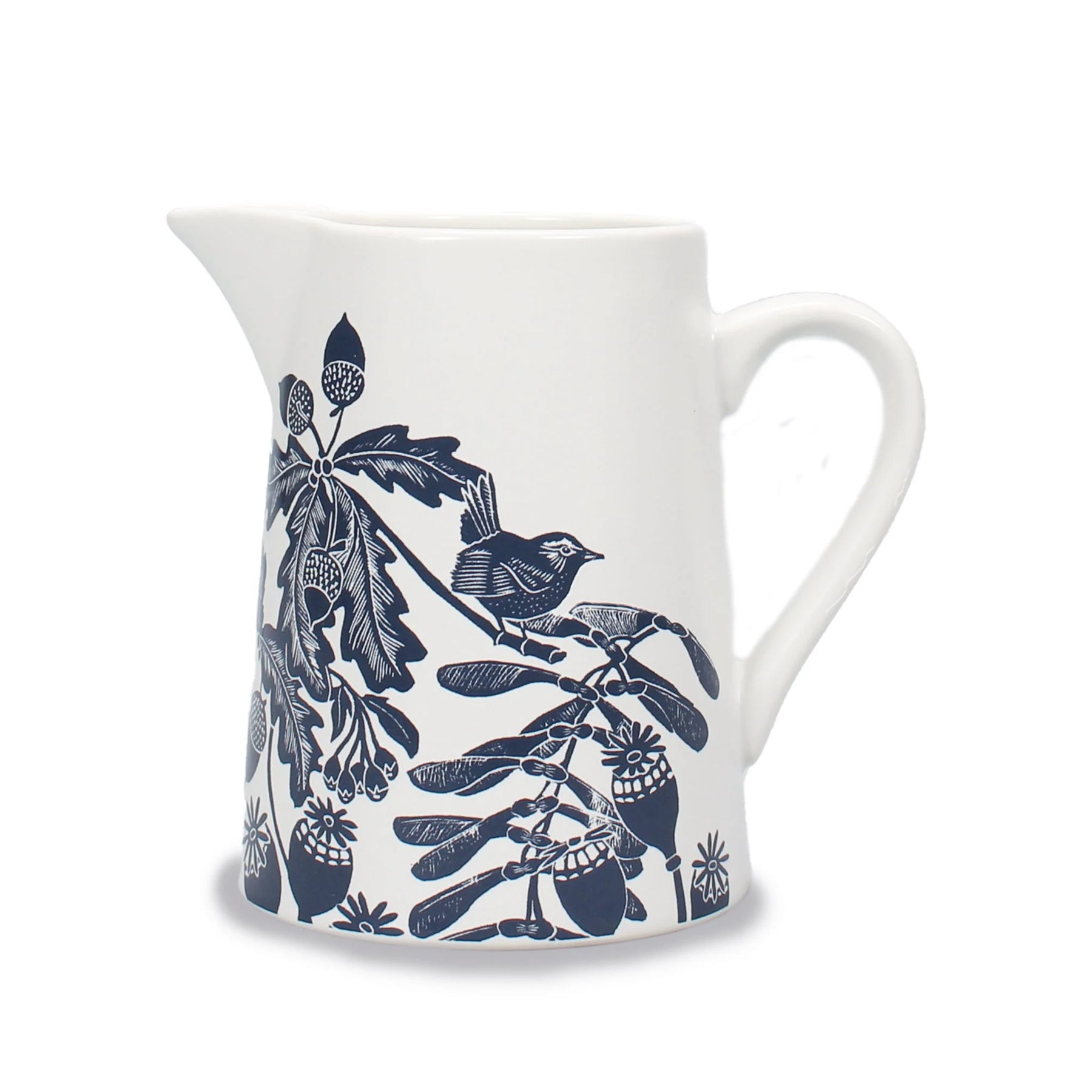 Kate Heiss Jug - Woodland Navy – The Interiors Barn