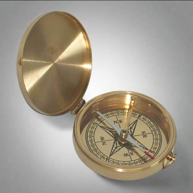 76mm Brass Compass – The Interiors Barn