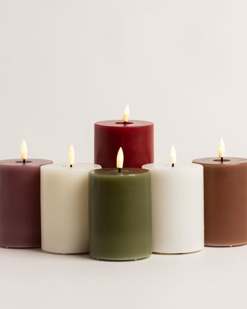 12cm Tall Pillar LED Candle Range - Red – The Interiors Barn