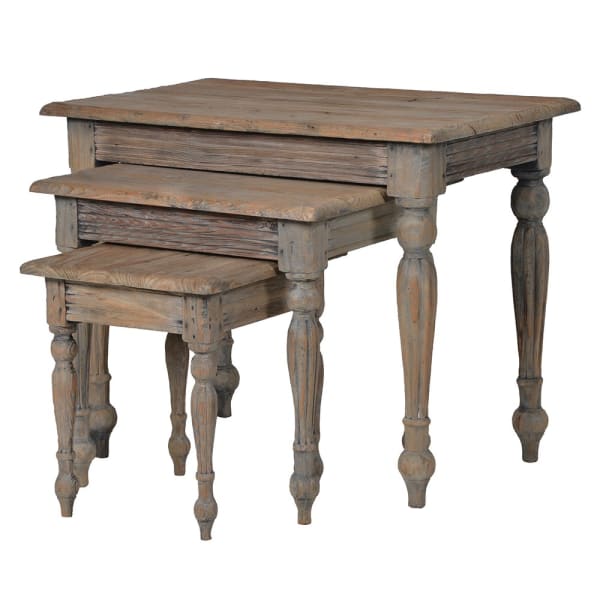 Set of 3 Colonial Reclaimed Nesting Tables – The Interiors Barn