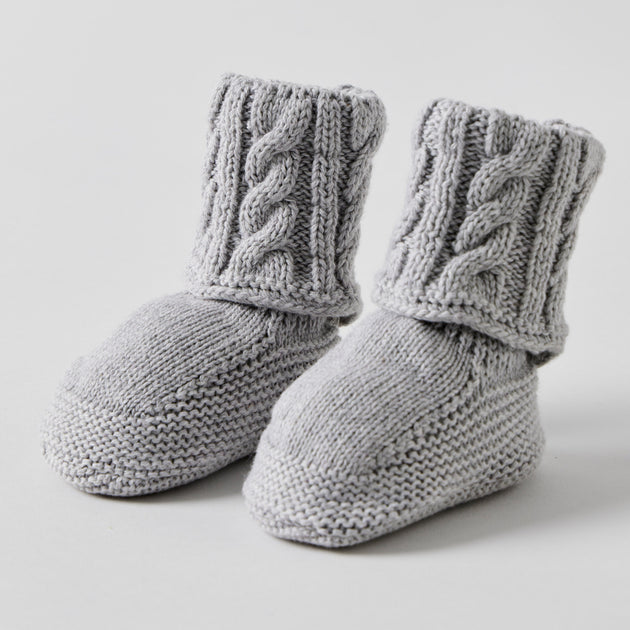 CABLE KNIT GREY BOOTIES – The Interiors Barn