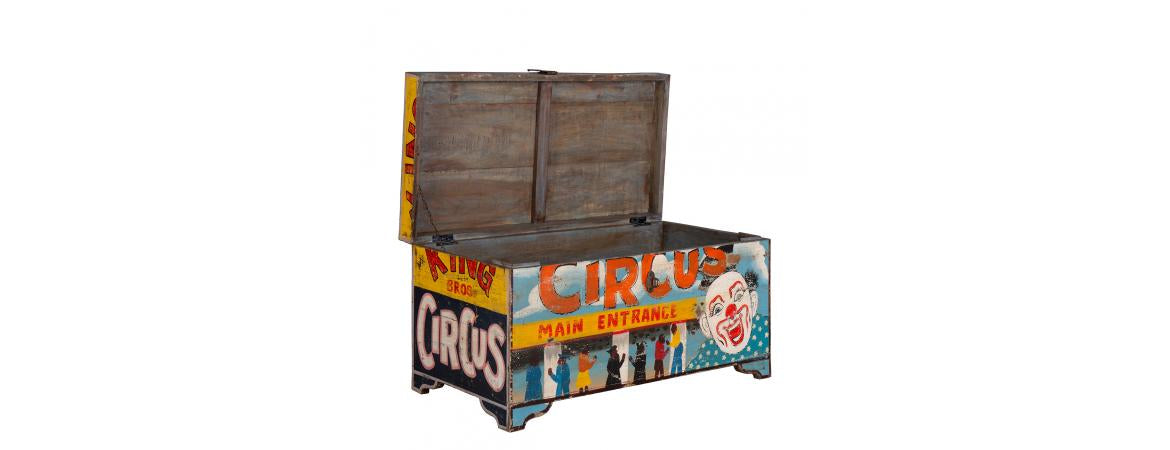 Hand Painted Vintage Circus Storage Chest – The Interiors Barn