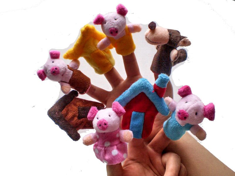 Three Little Pigs Finger Puppets (set of 8) – The Interiors Barn