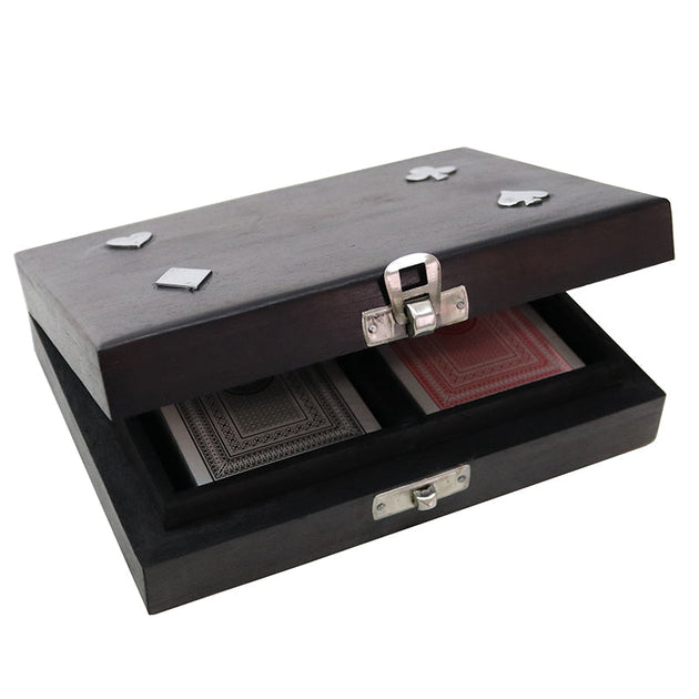 Double Card Box - Blk & Silver – The Interiors Barn