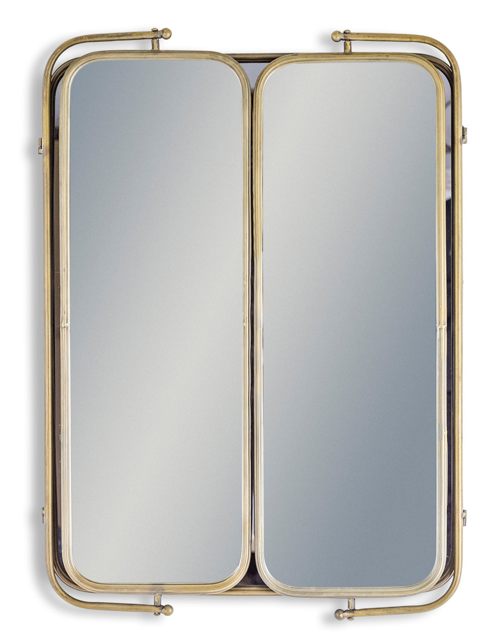 INDUSTRIAL LARGE 3 FOLD WALL MIRROR – The Interiors Barn