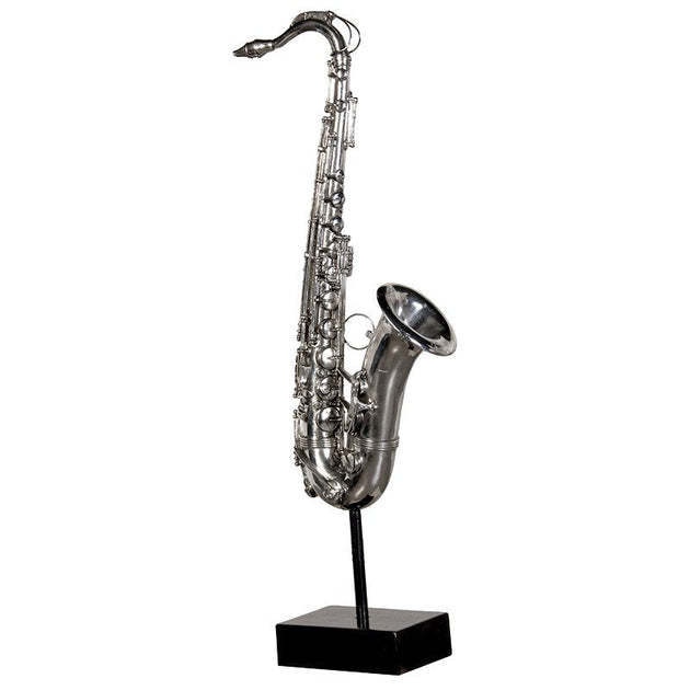 Pewter Saxophone on Stand – The Interiors Barn