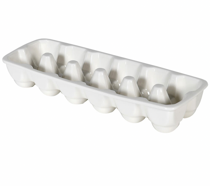 White Ceramic Egg Tray – The Interiors Barn