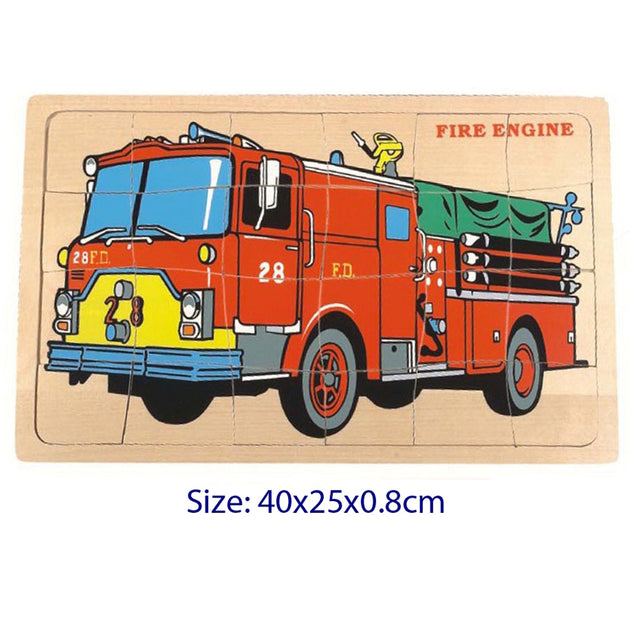 Large Wooden Fire Engine Puzzle – The Interiors Barn