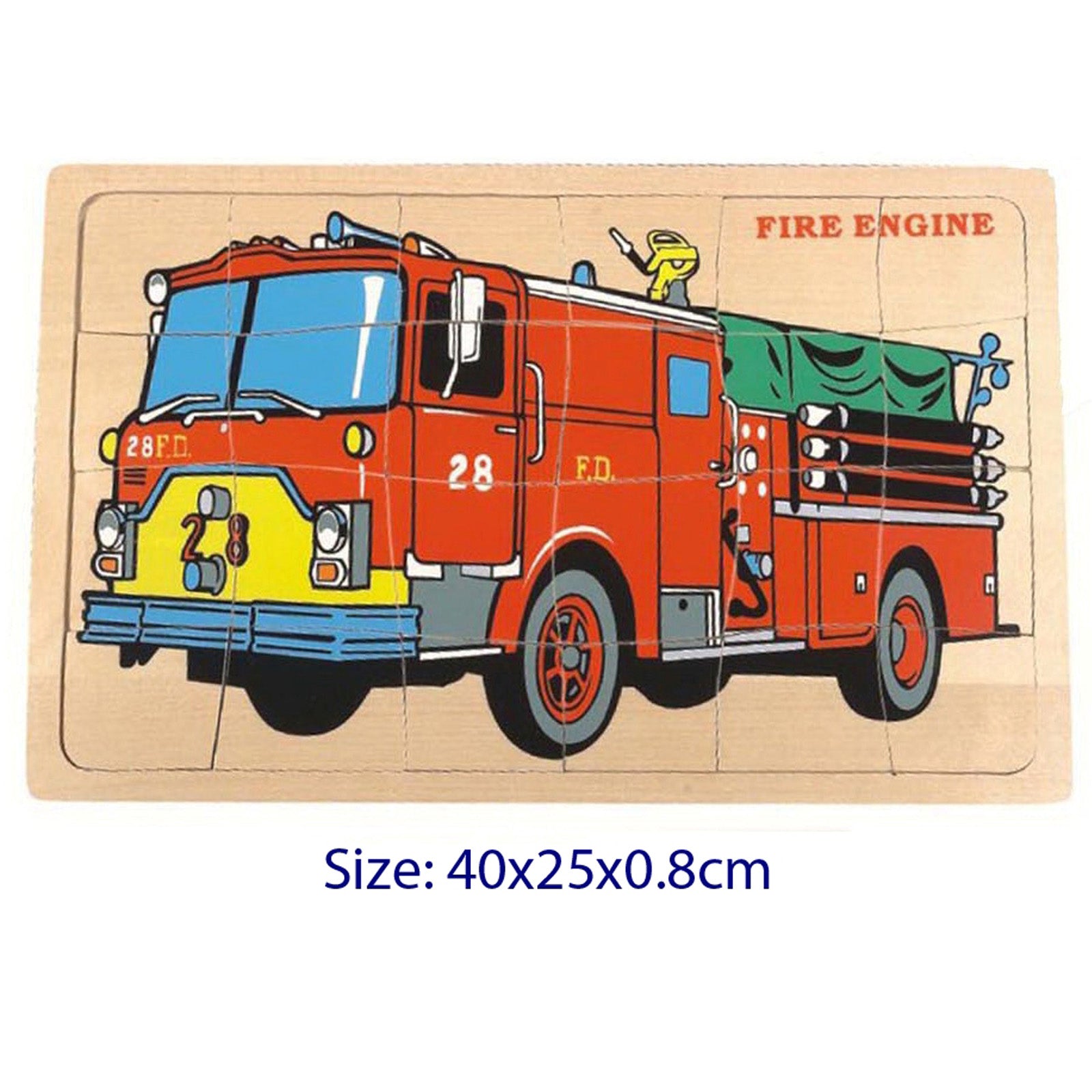Large Wooden Fire Engine Puzzle – The Interiors Barn