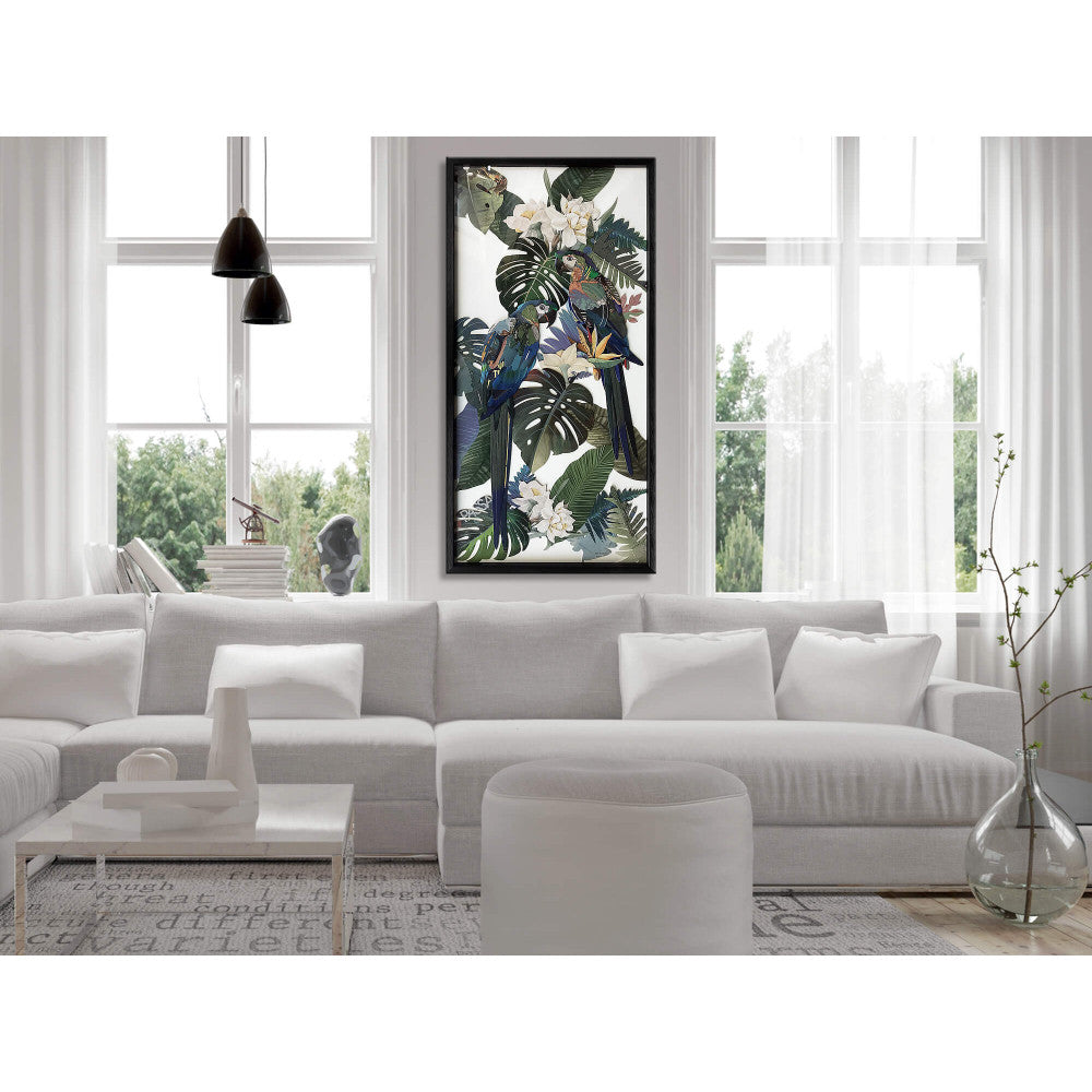 Botanic Blue Parrot Collage Art – The Interiors Barn